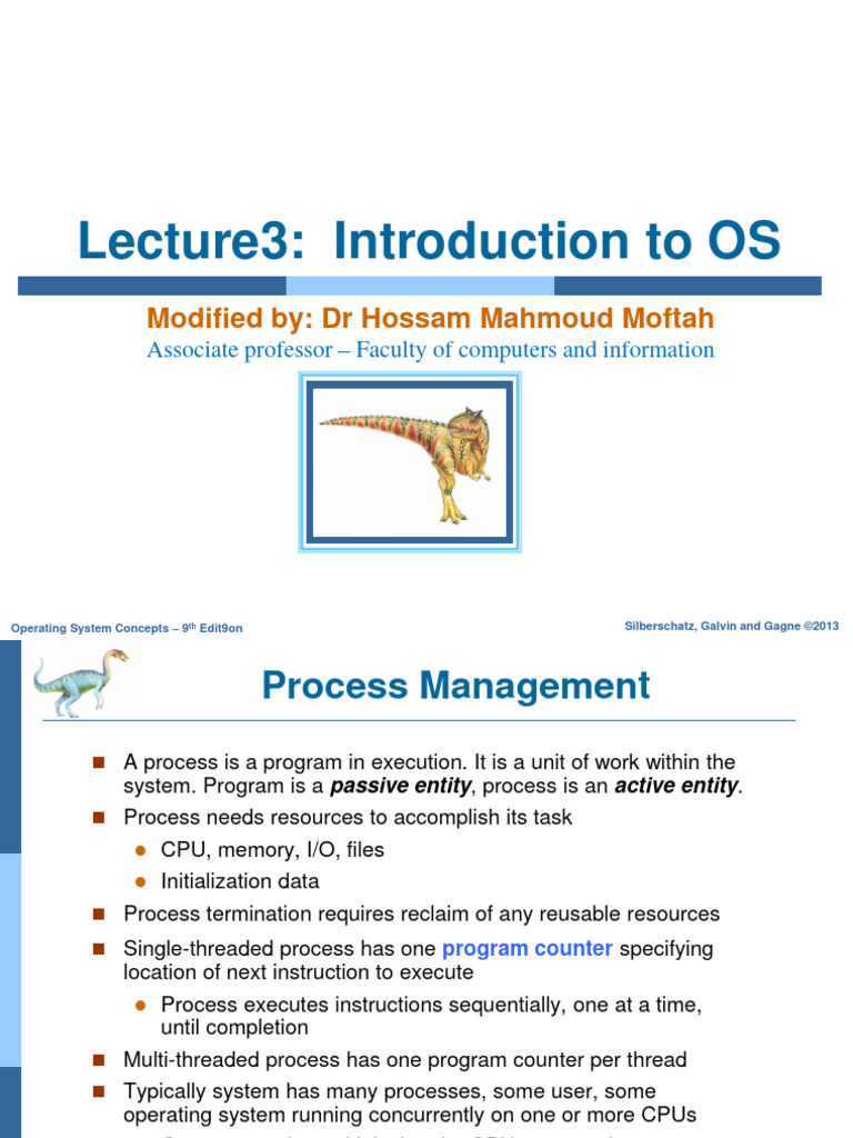 Lecture 3 - Os | PDF | Computer Data Storage | Process (Computing)