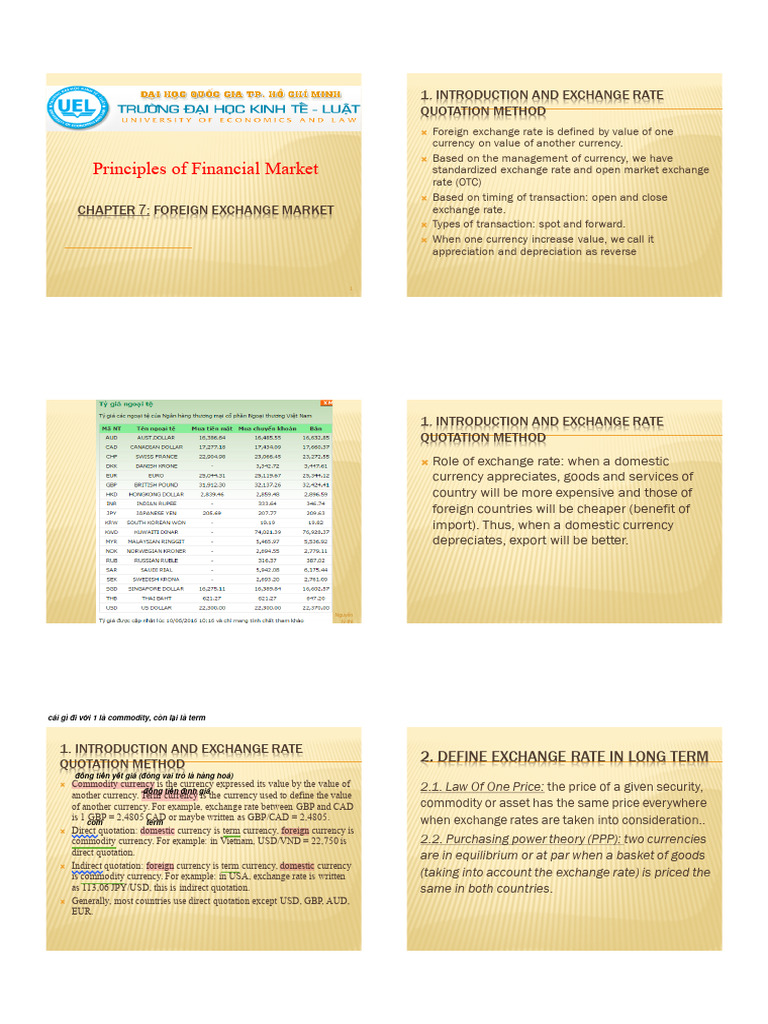 Slide Chapter 7 - Foreign Exchange - English Version | PDF | Exchange ...