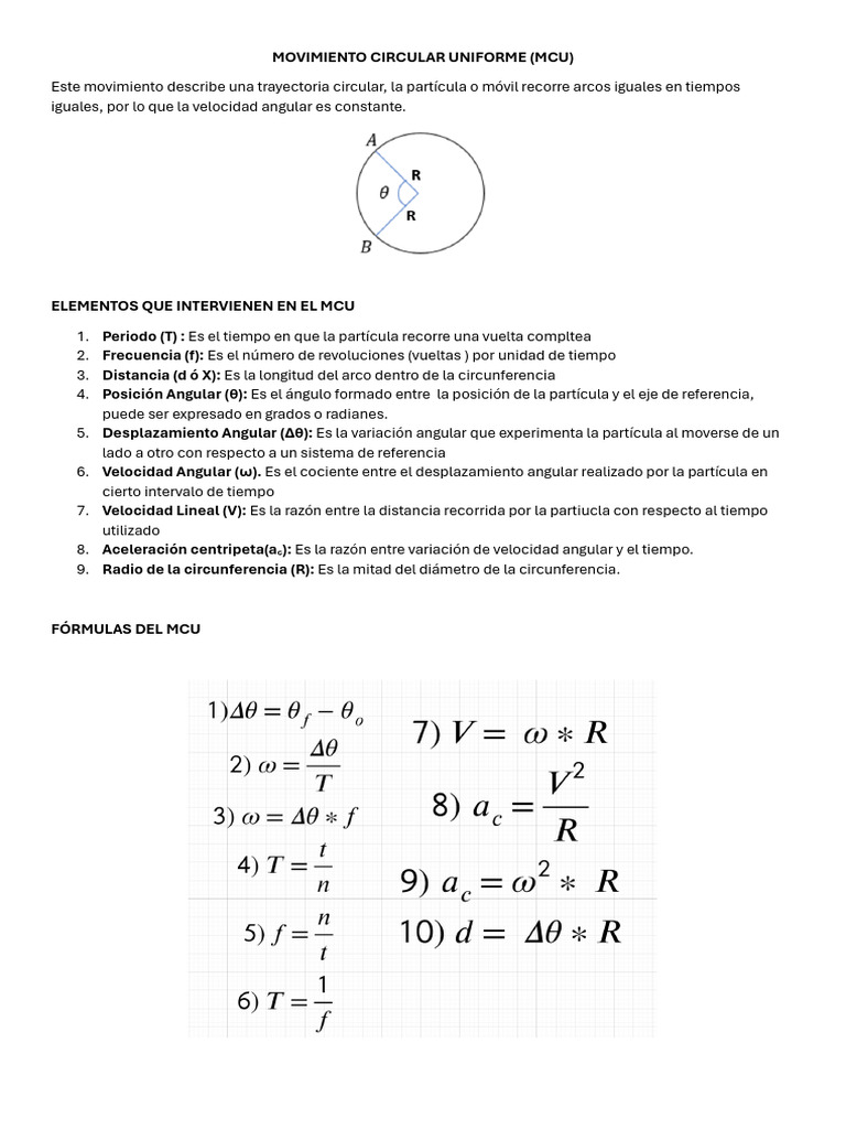 Movimiento Circular Uniforme | PDF