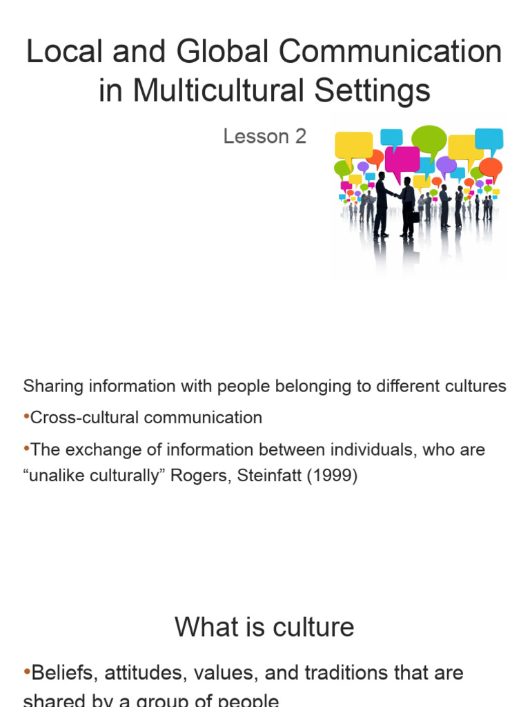 Local and Global Communication in Multicultural Settings | PDF | Cross Cultural Communication ...