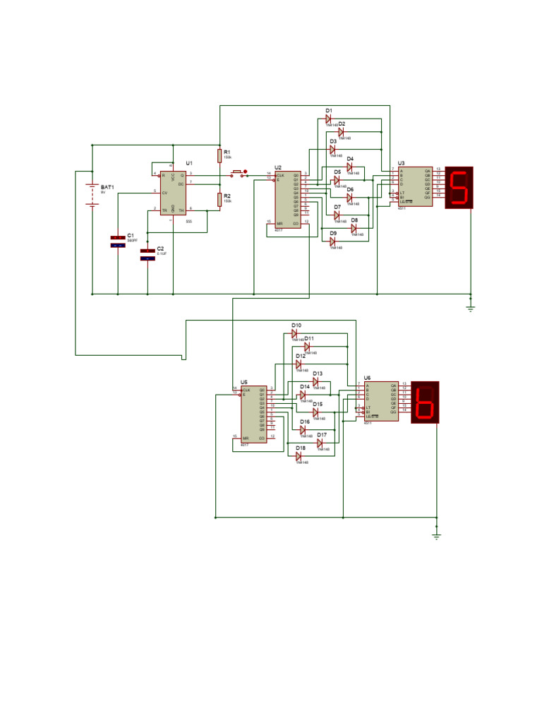 Circuit Dual Display Digital Dice - Final | PDF
