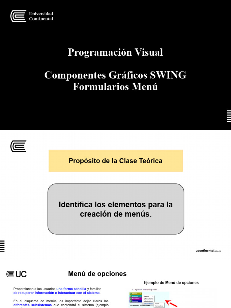 PROG ORIENTADA A OBJETOS Semana11 Componentes Graficos SWING ...