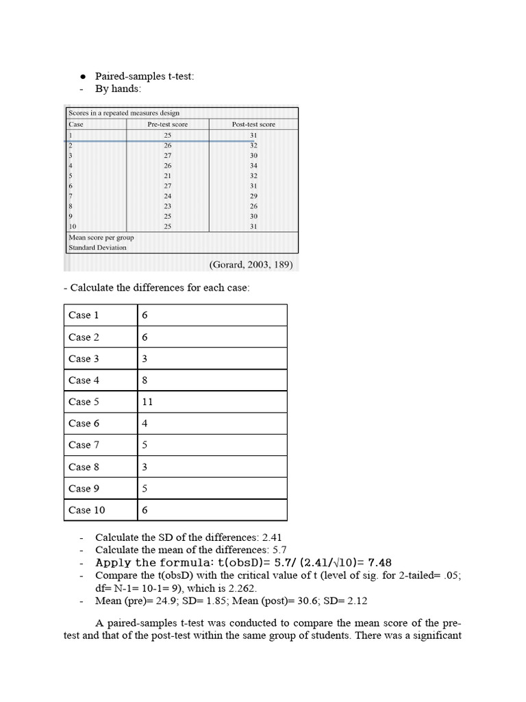 Group 4 - Reports | Download Free PDF | Student's T Test | Statistical ...