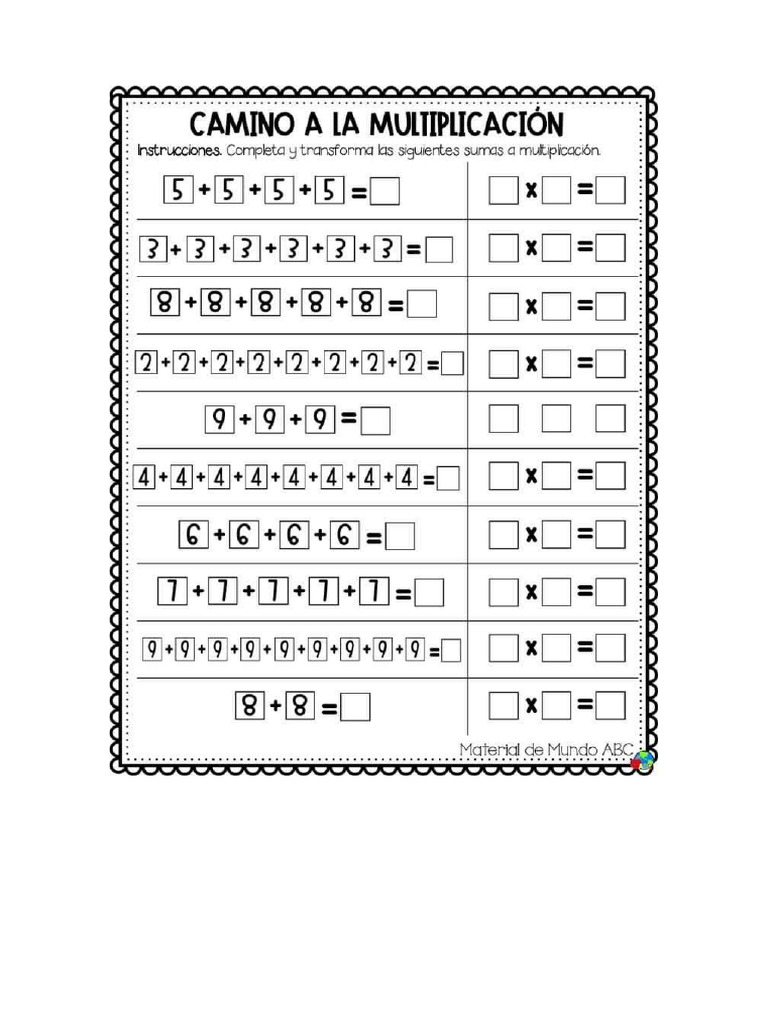 Inicio de La Multiplicación | PDF