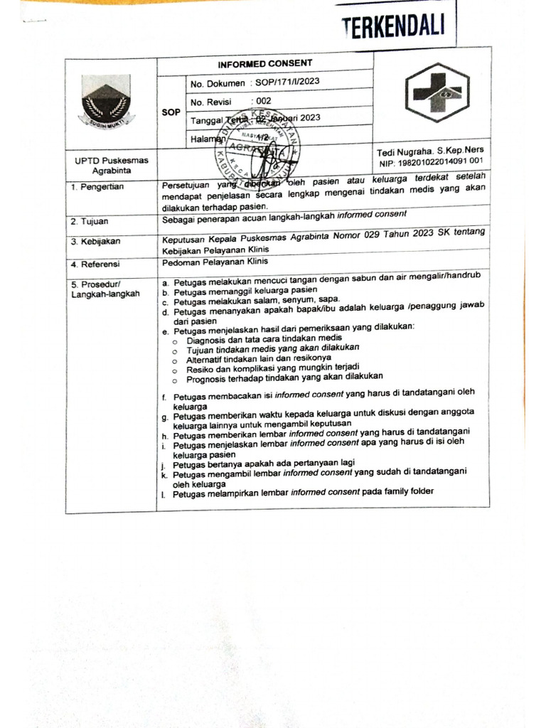 SOP Informed consent | PDF