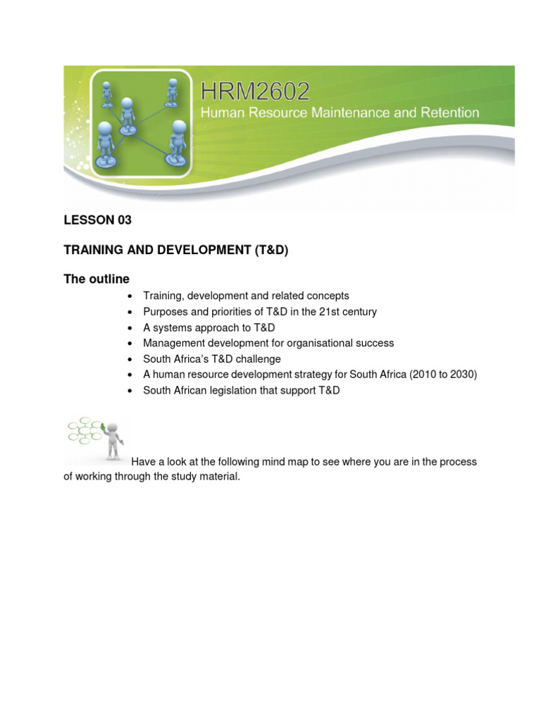 HRM2602 LESSON 03 - Training and Development | PDF | Performance ...