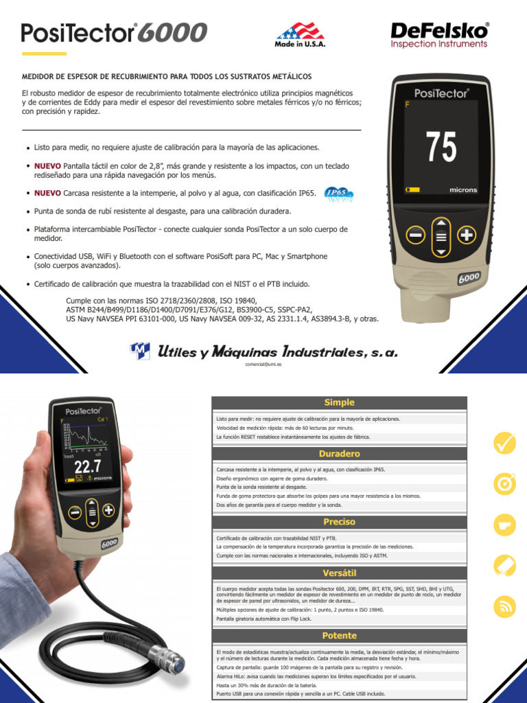 02 PosiTector 6000 - Equipo | PDF | Software de la aplicacion | USB