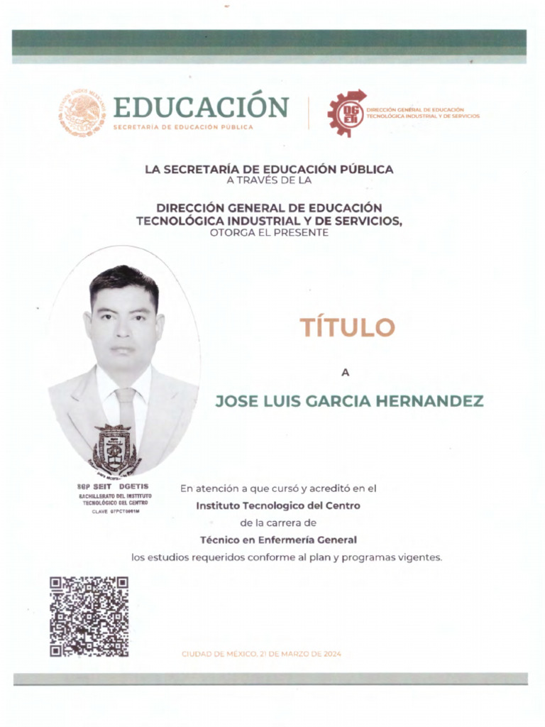 Titulo de Enfermeria Ejemplo | PDF