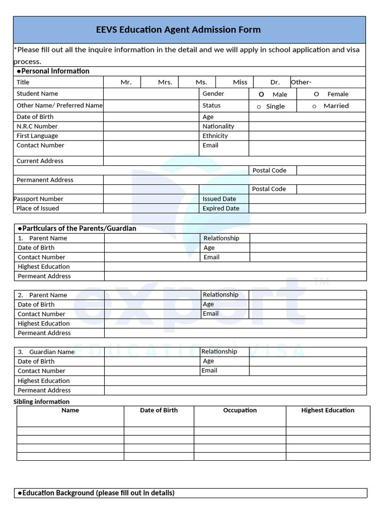 Admission Form | Download Free PDF | University And College Admission ...