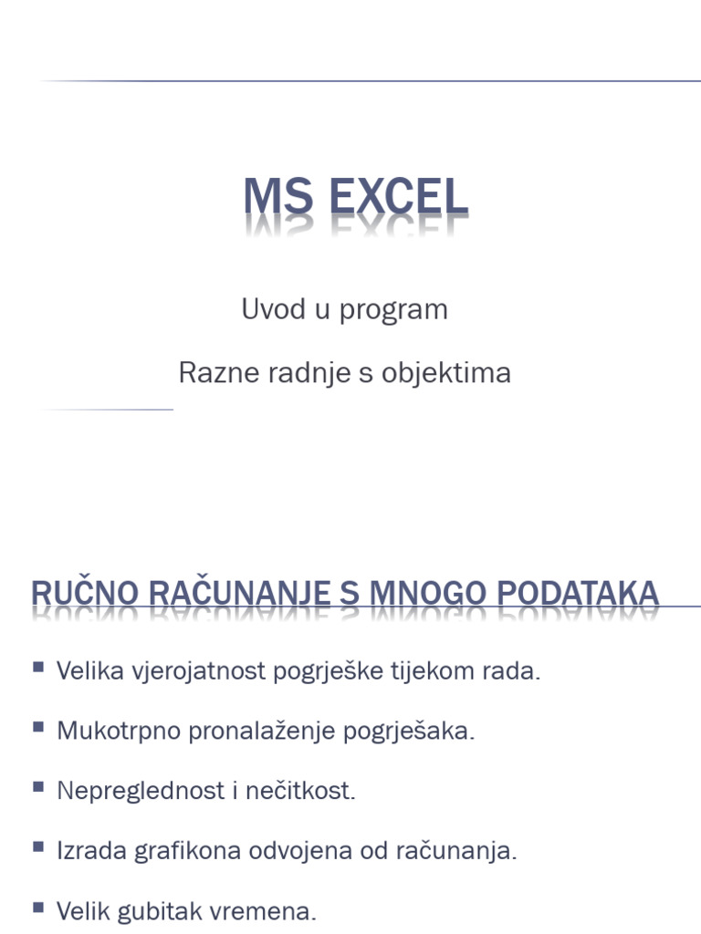 Osnovne Radnje U Excelu | PDF