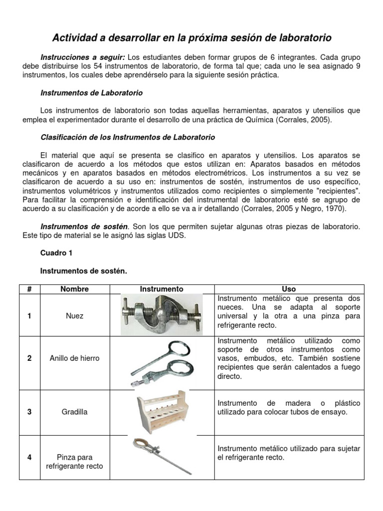 INSTRUMENTOS DE LABORATORIO (1) | PDF | Lentes | Laboratorios