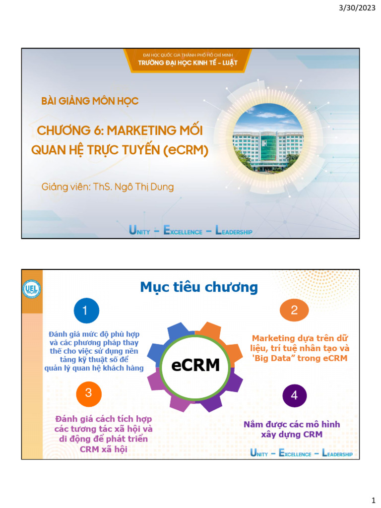 Chuong 6. Quản Trị Mối Quan Hệ Trực Tuyến (ECRM) (1) -Merged | PDF