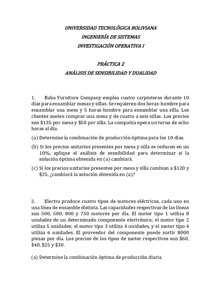 Práctica 2 INVESTIGACIÓN OPERATIVA | PDF