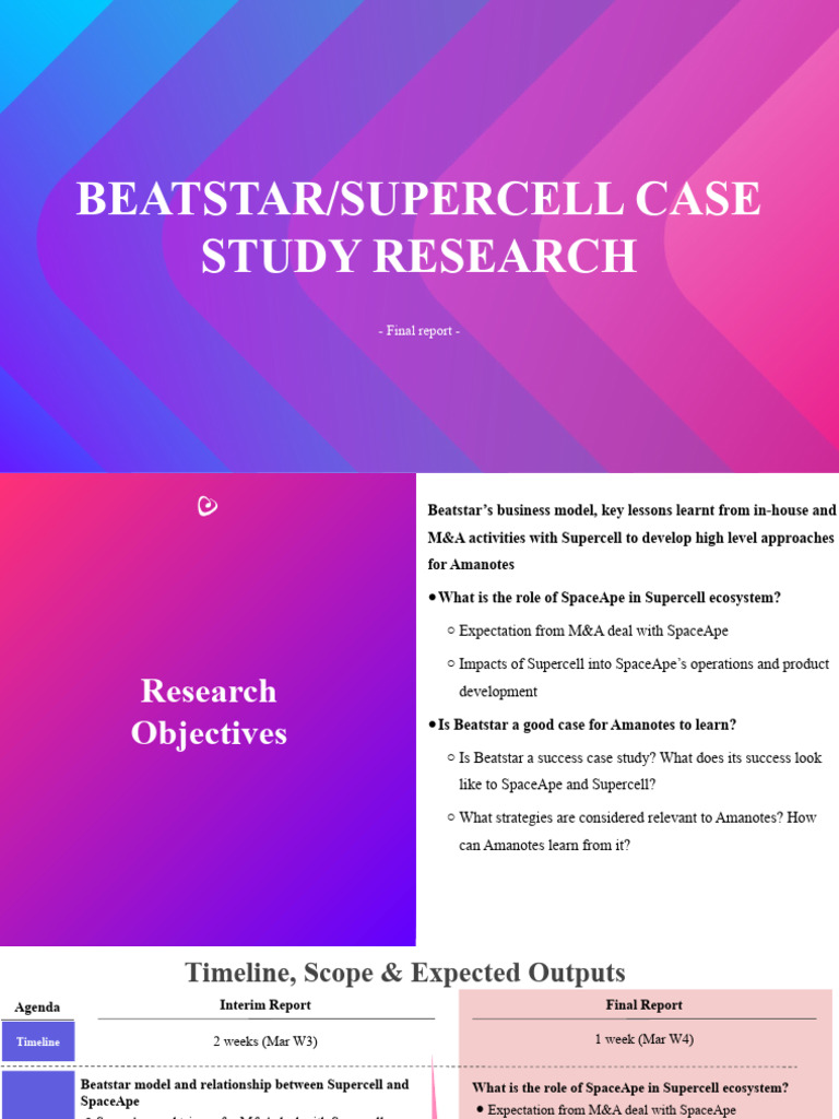 (2024Q1 - Final) Beatstar - Supercell Case Study Research | PDF | Mergers And Acquisitions | Tencent