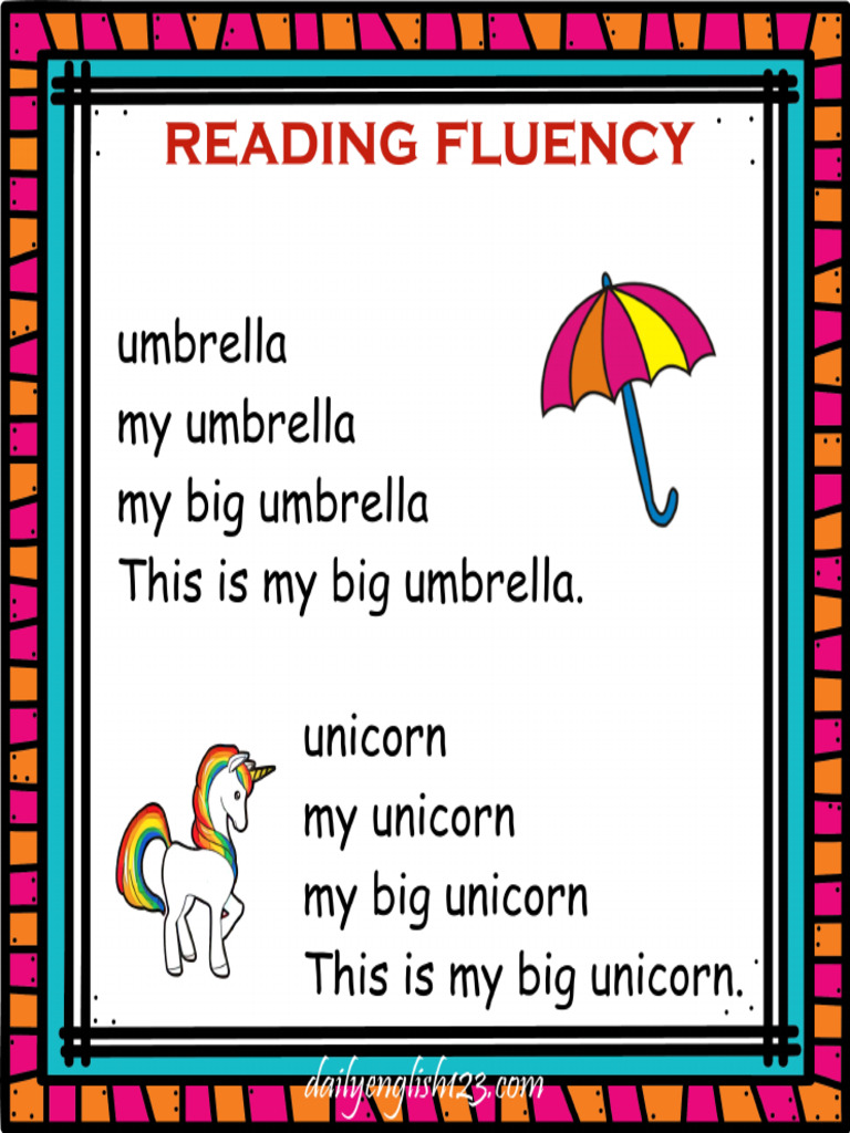 Reading Fluency -u | PDF
