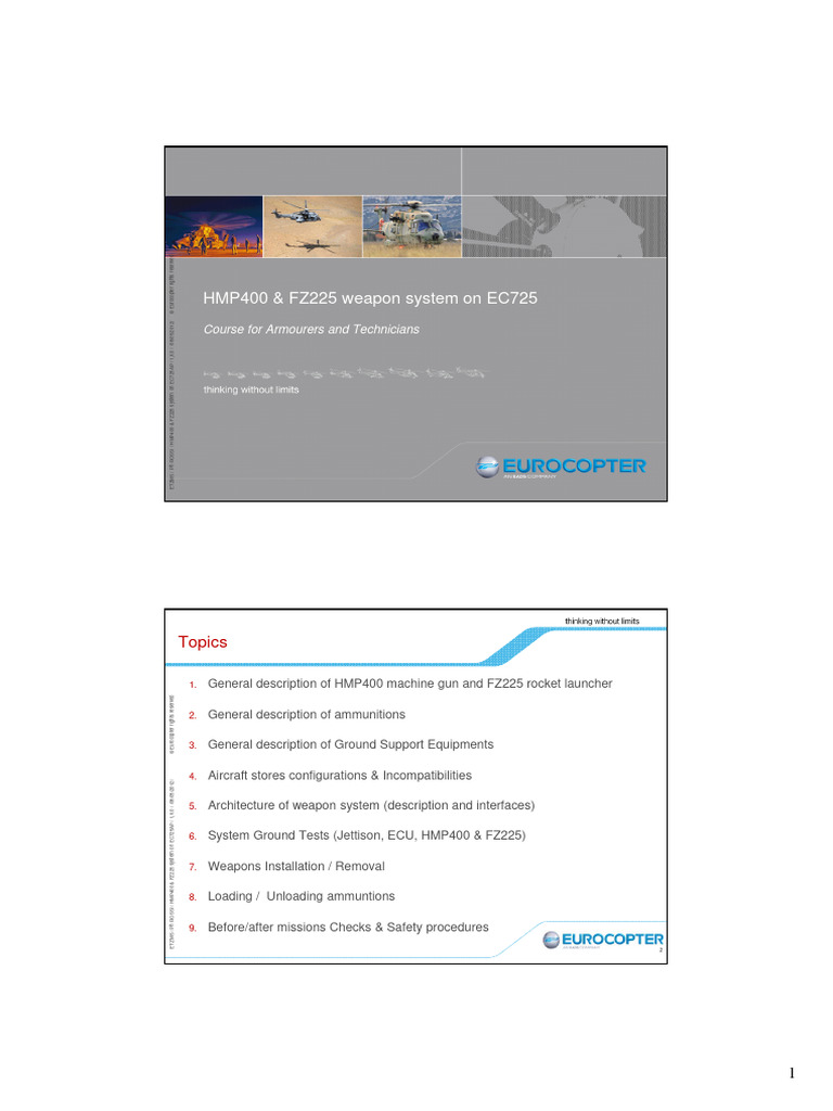 HMP400 & FZ225 Weapon System on EC725 - Avionic Technician Training ...