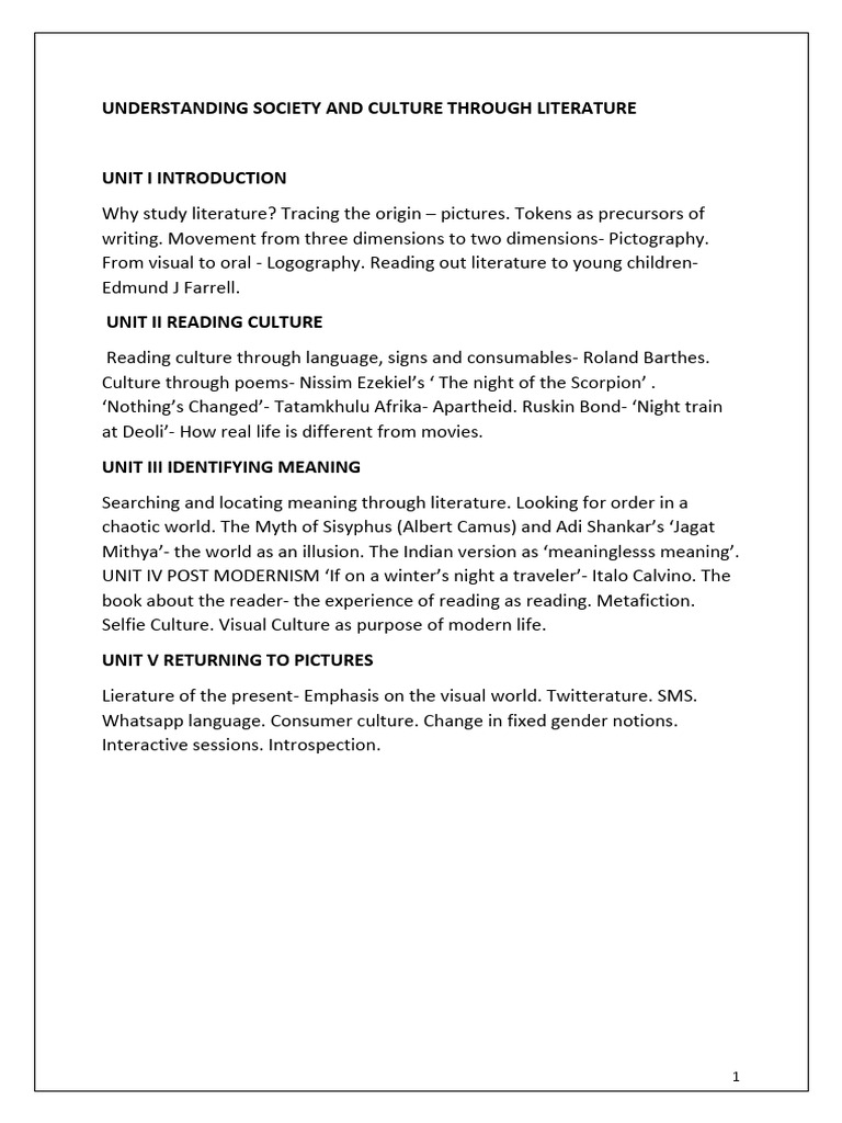 Understanding Society and Culture Through Literature | PDF | Cuneiform ...