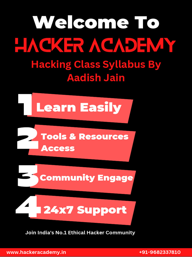 Ethical Hacking Syllabus by Aadish Jain 1 | PDF | Wi Fi | Security Hacker Ethical Hacking Syllabus by Aadish Jain 1 | PDF | Wi Fi | Security Hacker