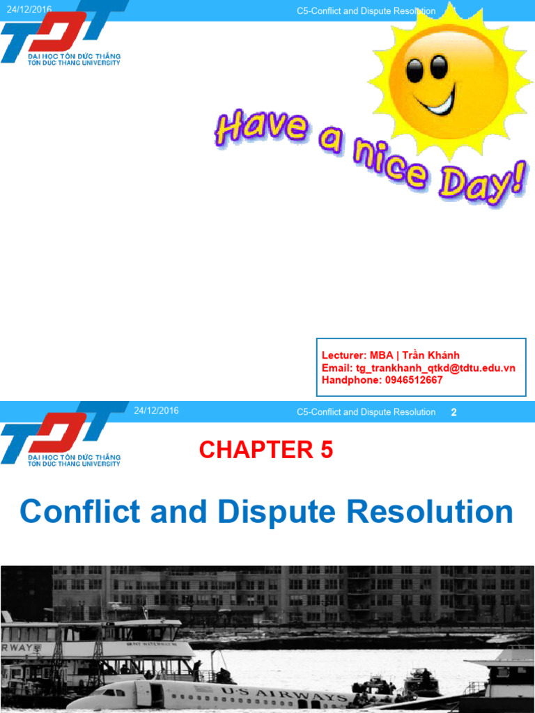 Chap 5 - Conflict and Dispute Resolution | Download Free PDF | Dispute Resolution | Conflict ...