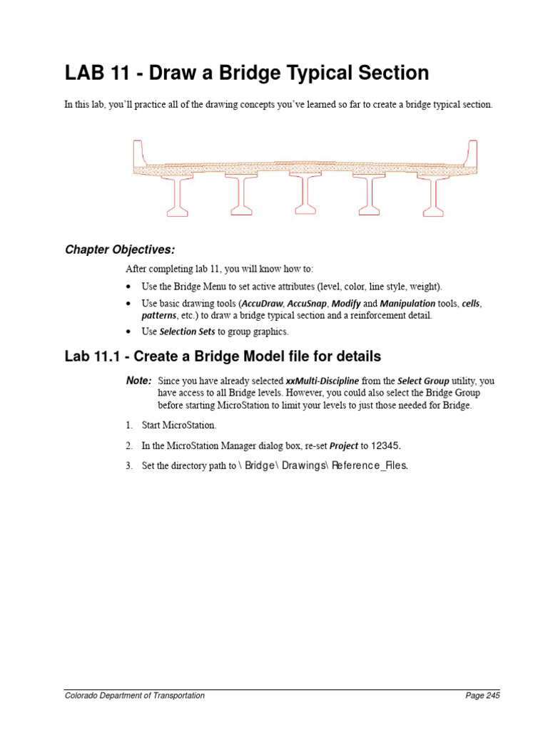 MSLab Draw A Bridge Typical Section | PDF | Computer File | Computer Keyboard