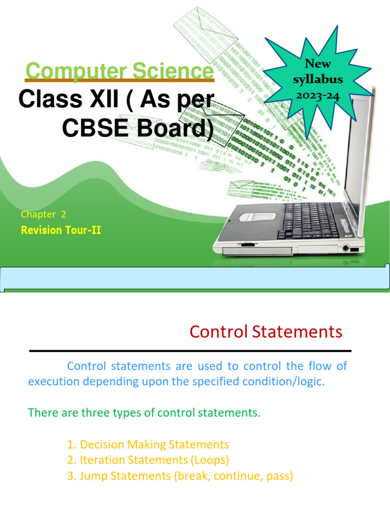 Revision Tour-Ii Class Xii Python | Download Free PDF | Control Flow ... Revision Tour-Ii Class Xii Python | Download Free PDF | Control Flow ...