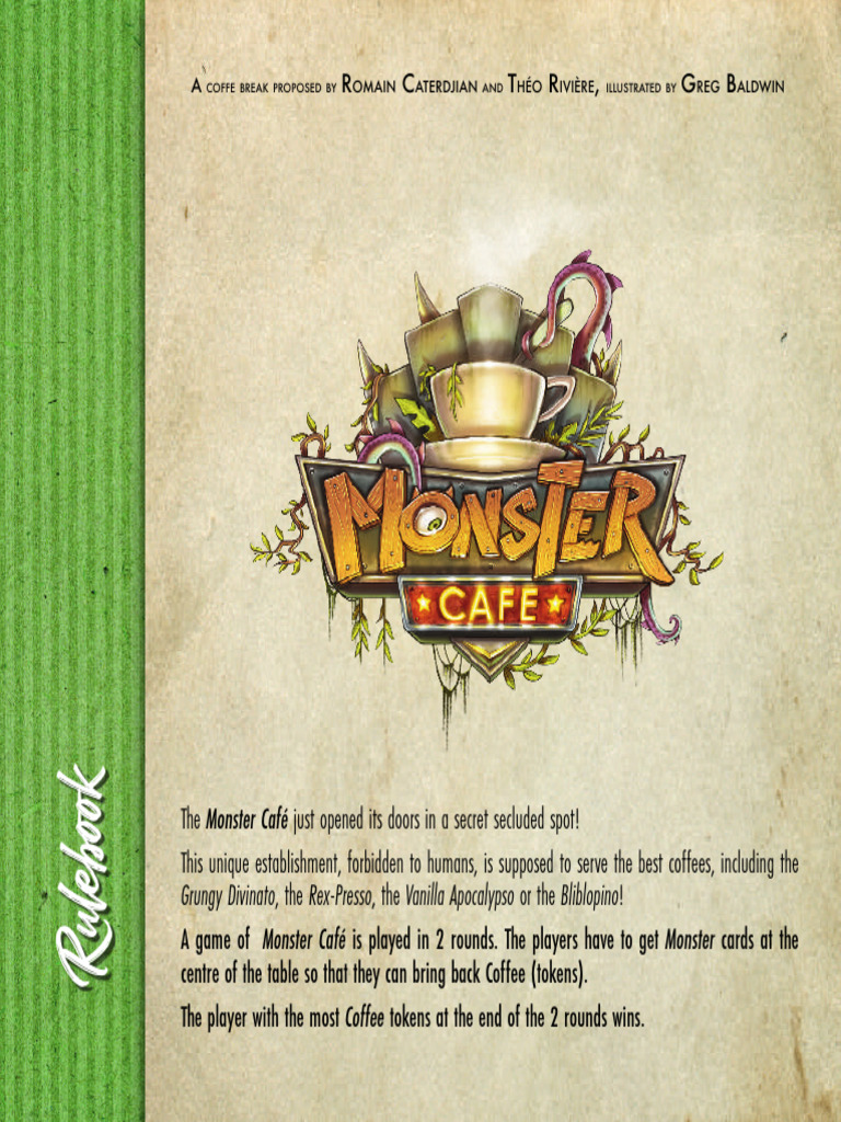 02 Monster Cafe Rulebook | PDF | Drink | Coffee