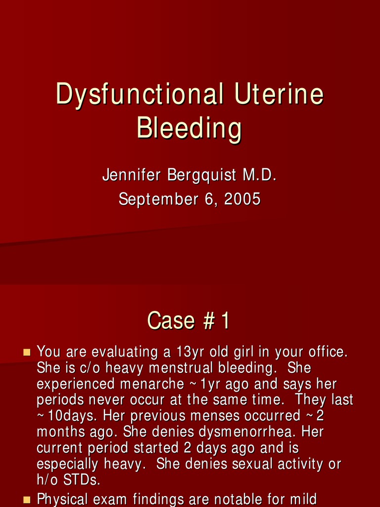 Dysfunctional Uterine Bleeding Ppt | Polycystic Ovary Syndrome ...