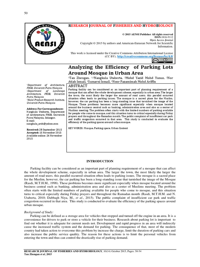 Analyzing_the_efficiency_of_parking_lots | PDF | Parking | Parking Lot