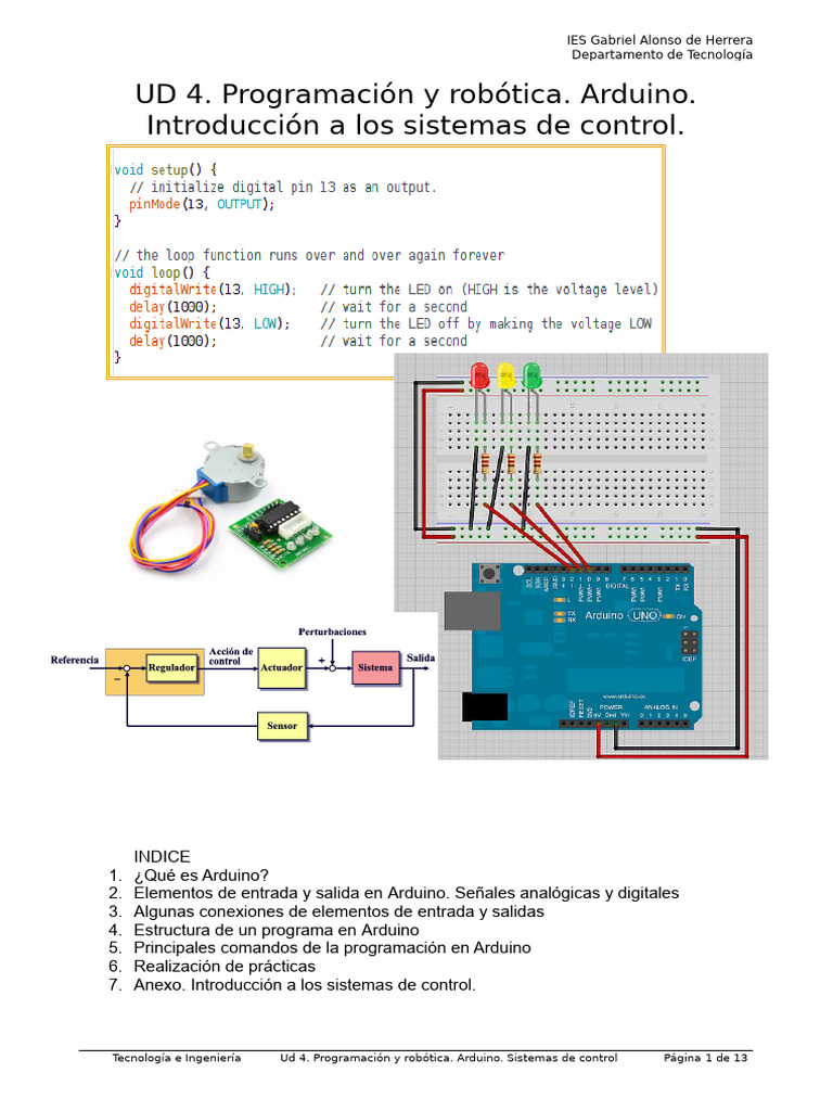 4 UD Programación y Robótica Intro Sistemas Control 2324 | PDF ...