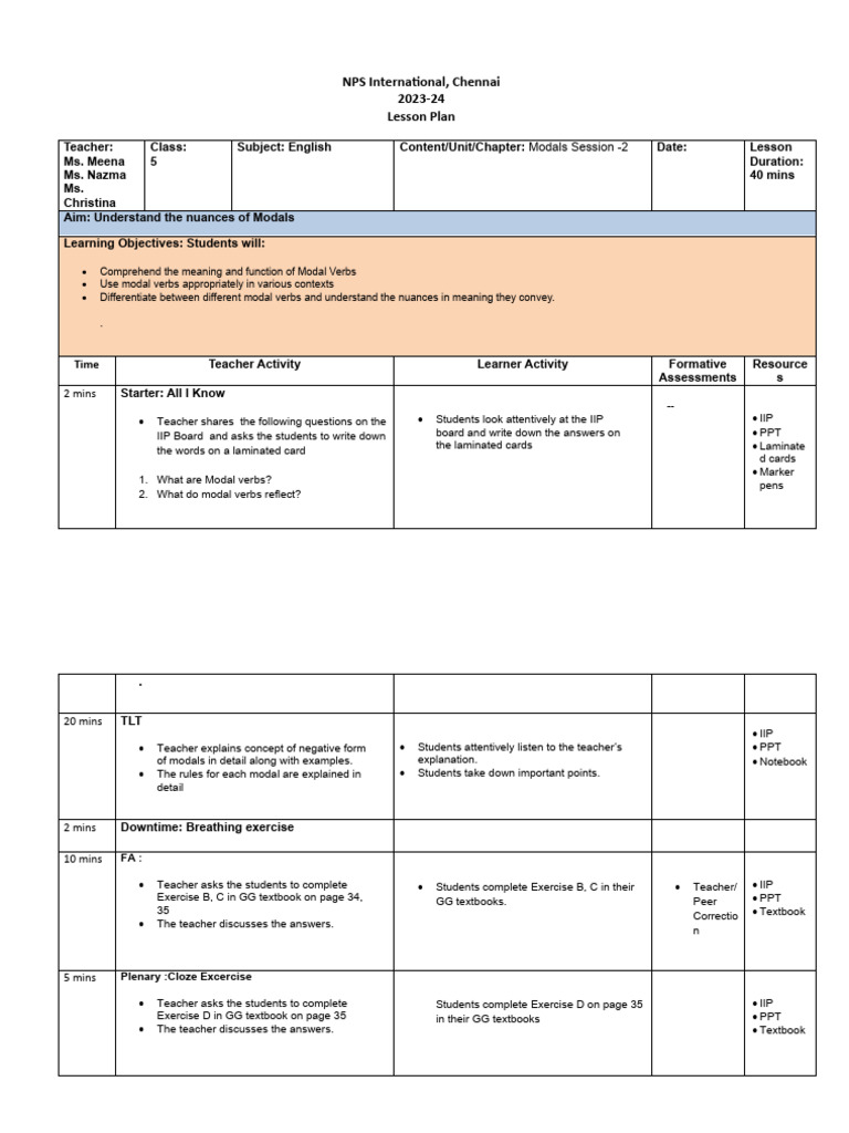 LP Modals Session 2 | PDF | Grammar | Cognitive Science LP Modals Session 2 | PDF | Grammar | Cognitive Science