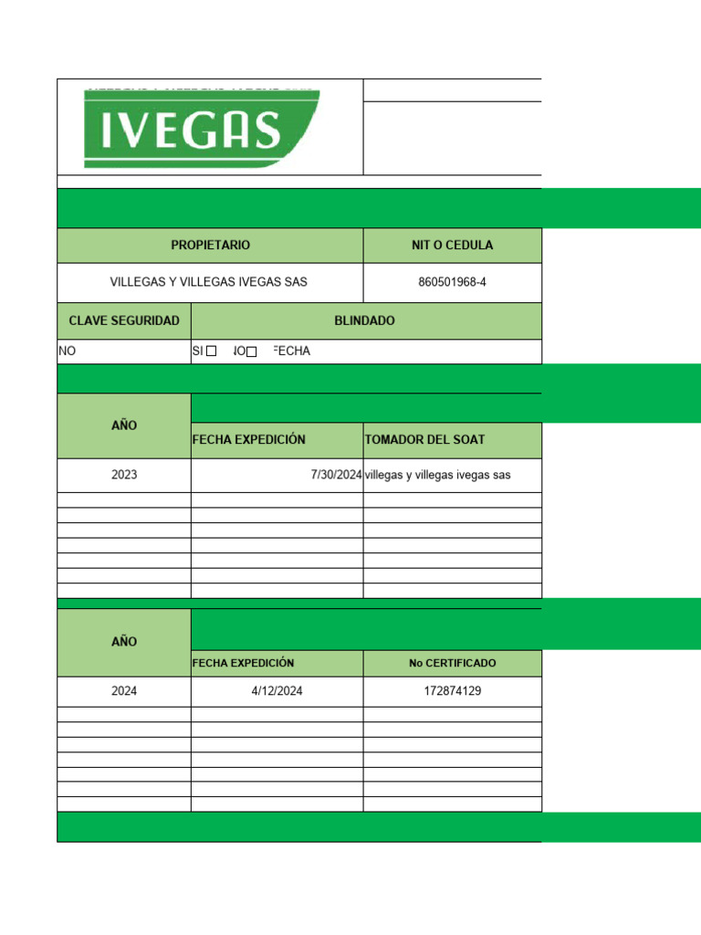Hoja de Vida Vehiculo | PDF | Industria automotriz | Vehículos terrestres