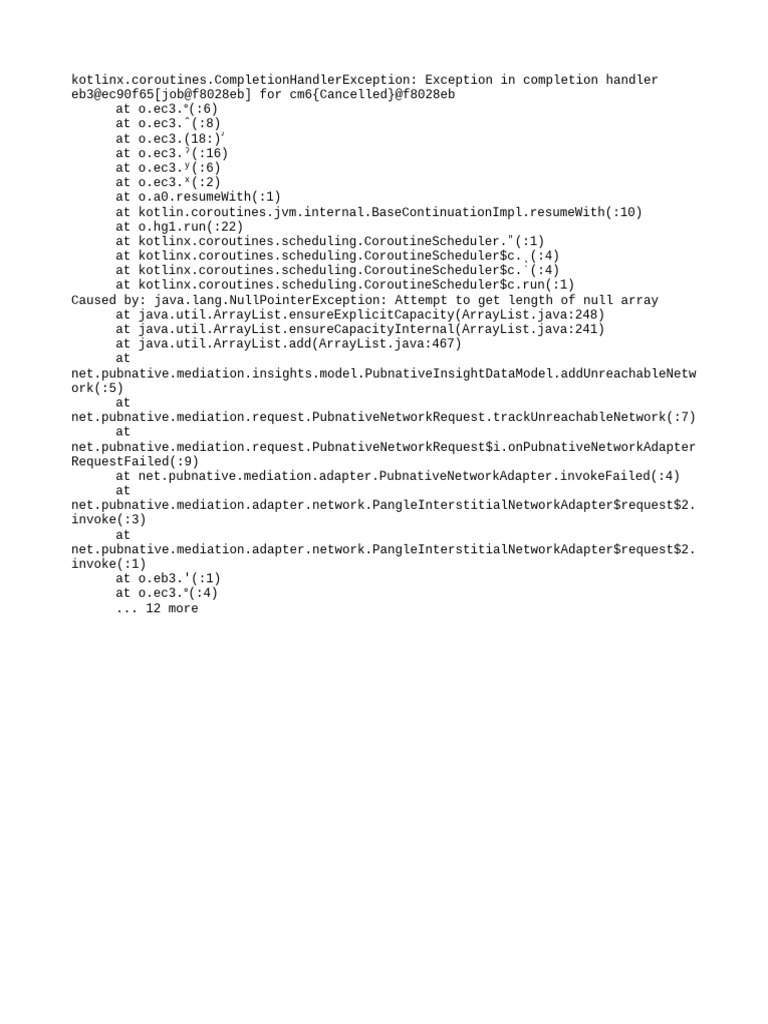 Kotlin Coroutines Error Debugging | PDF