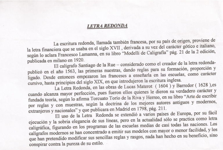 Letra Redonda 1 | PDF
