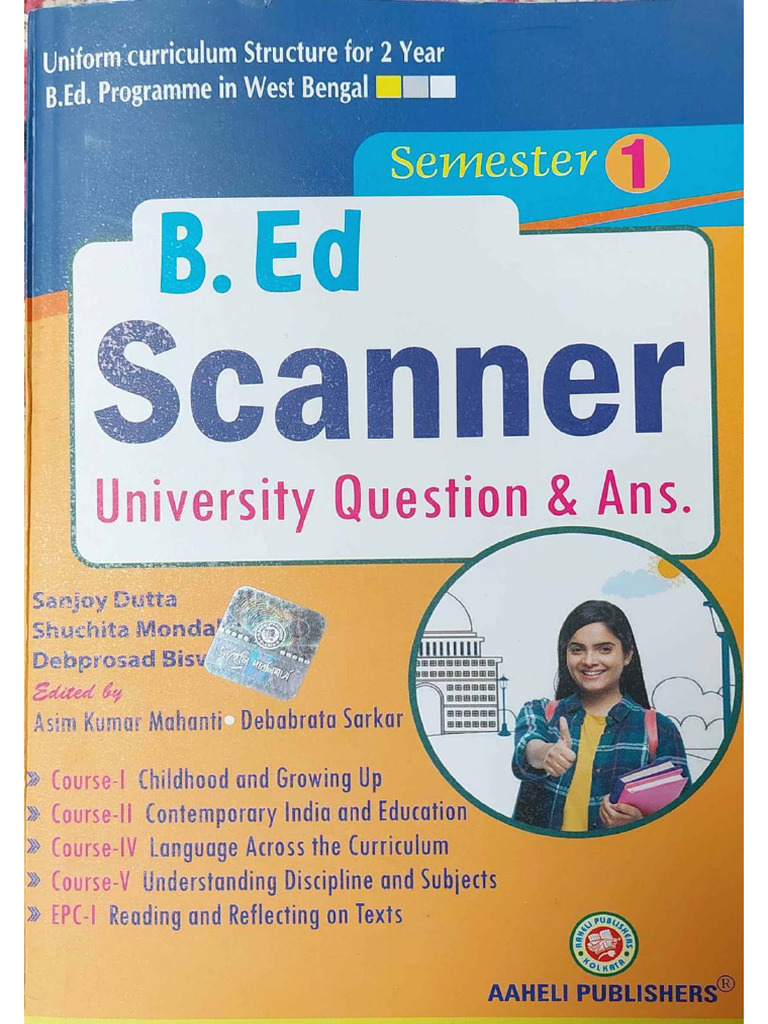 B.ed Scanner 1st Sem (PDF - Aimssc.in) - 1 | PDF