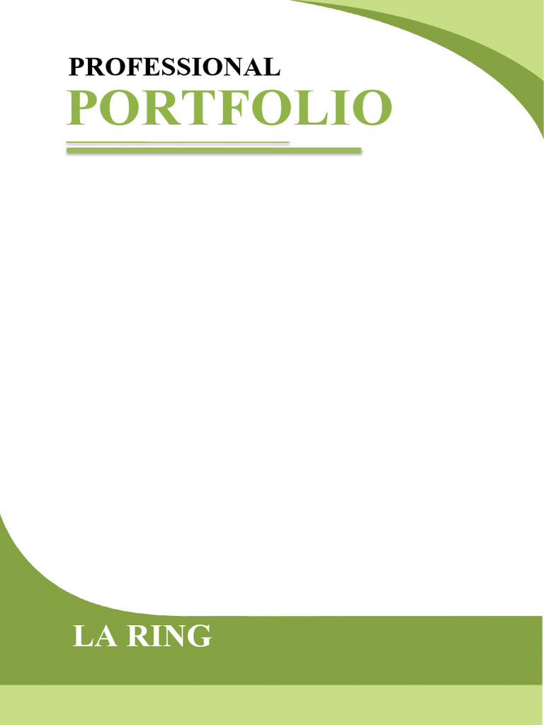 Professional Portfolio Template | PDF