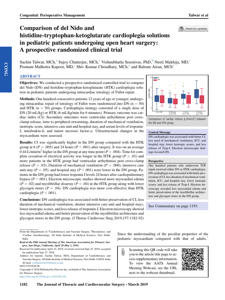 Comparison DN Vs Custodiol in Children | PDF | Ventricle (Heart ...