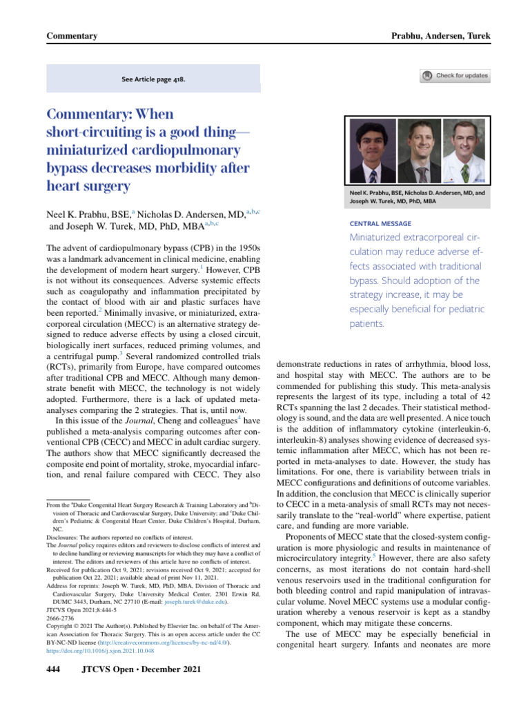 Mini Ecc Circuit in Pediatric | PDF | Randomized Controlled Trial ...