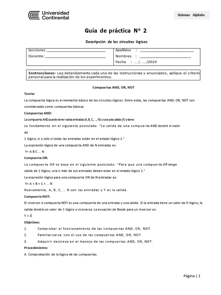 Lab - SD 02 202420 | PDF | Puerta lógica | Electrónica