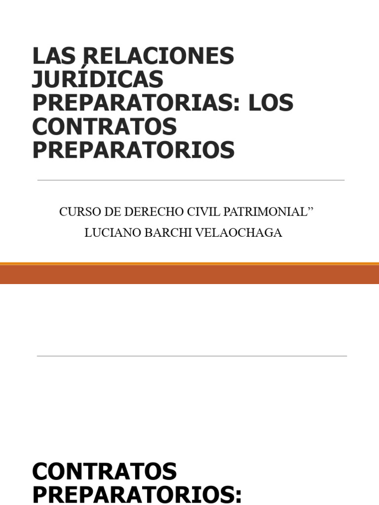 Contratos Preparatorios en Derecho Civil | PDF | Daños y perjuicios | Derecho privado