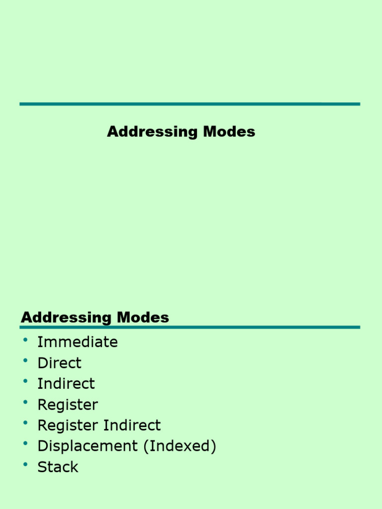 Addressing Modes 1 | PDF | Computer Engineering | Integrated Circuit