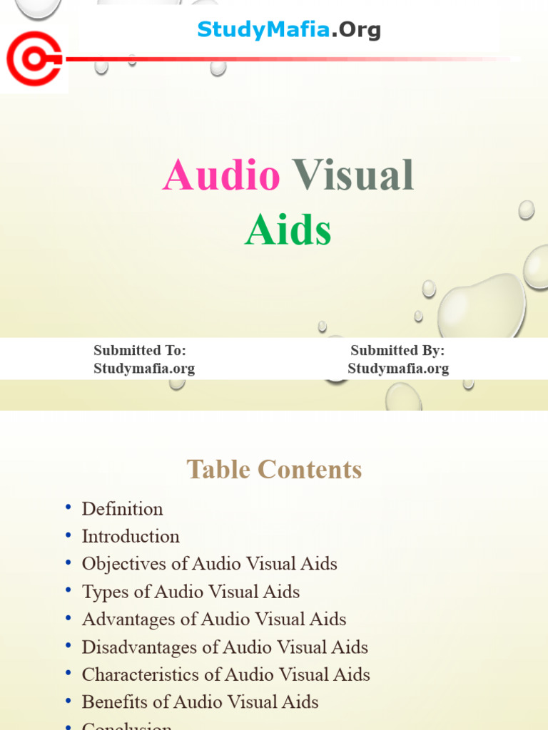 Audio Visual Aids | PDF | Learning | Lesson Plan