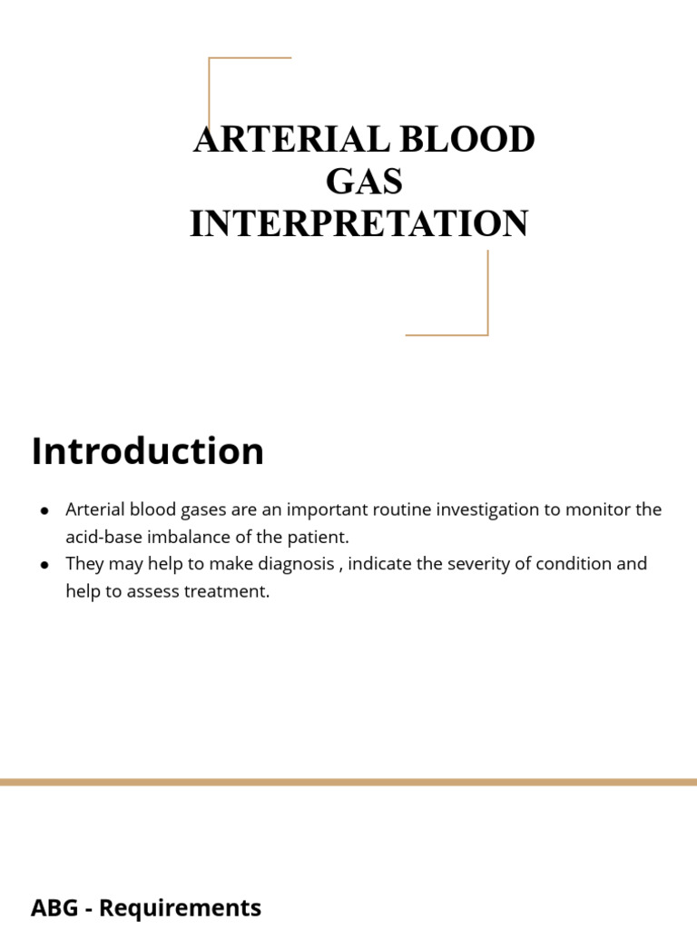 abg.ppt | PDF | Clinical Medicine | Medical Specialties