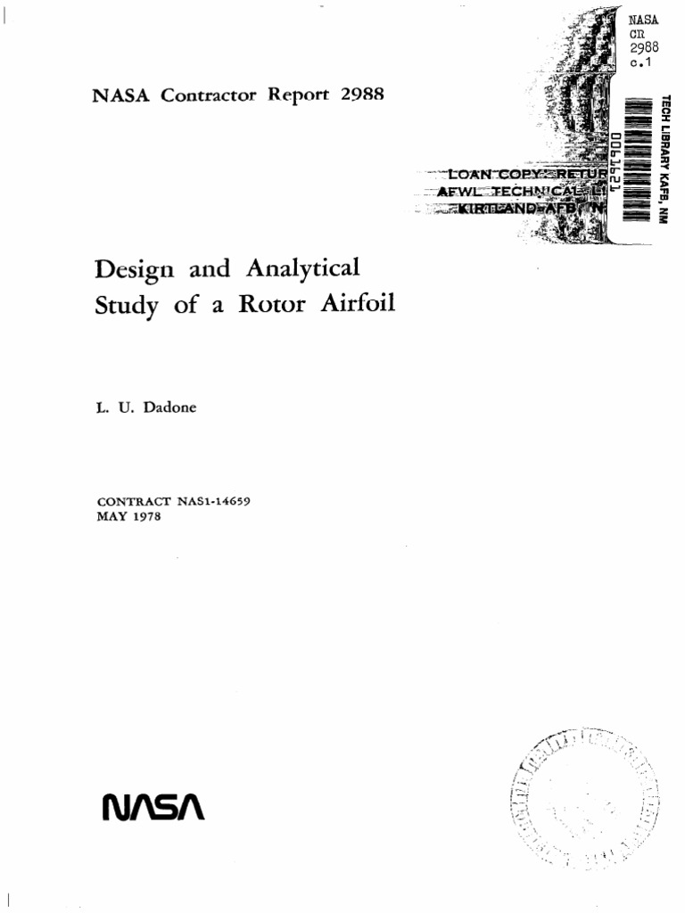 NASA rotor airjoils | PDF | Lift (Force) | Airfoil