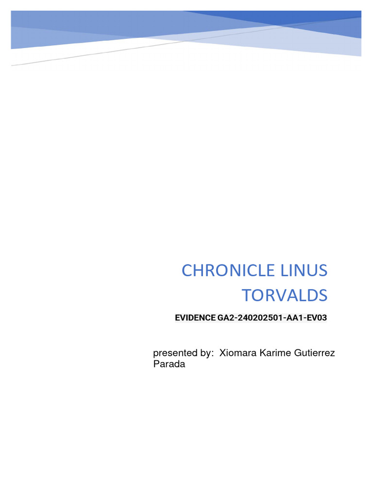 Linus Torvalds and the Linux Revolution | PDF