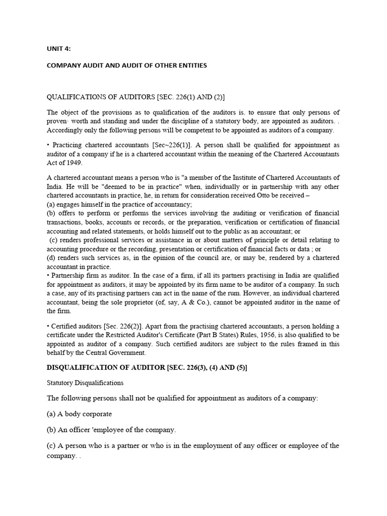 UNIT 4 | Download Free PDF | Audit | Accounting