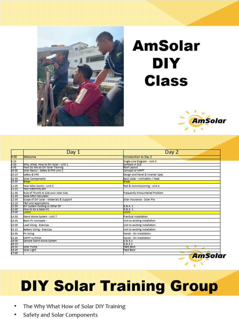 Solar DIY Training | PDF | Photovoltaic System | Photovoltaics