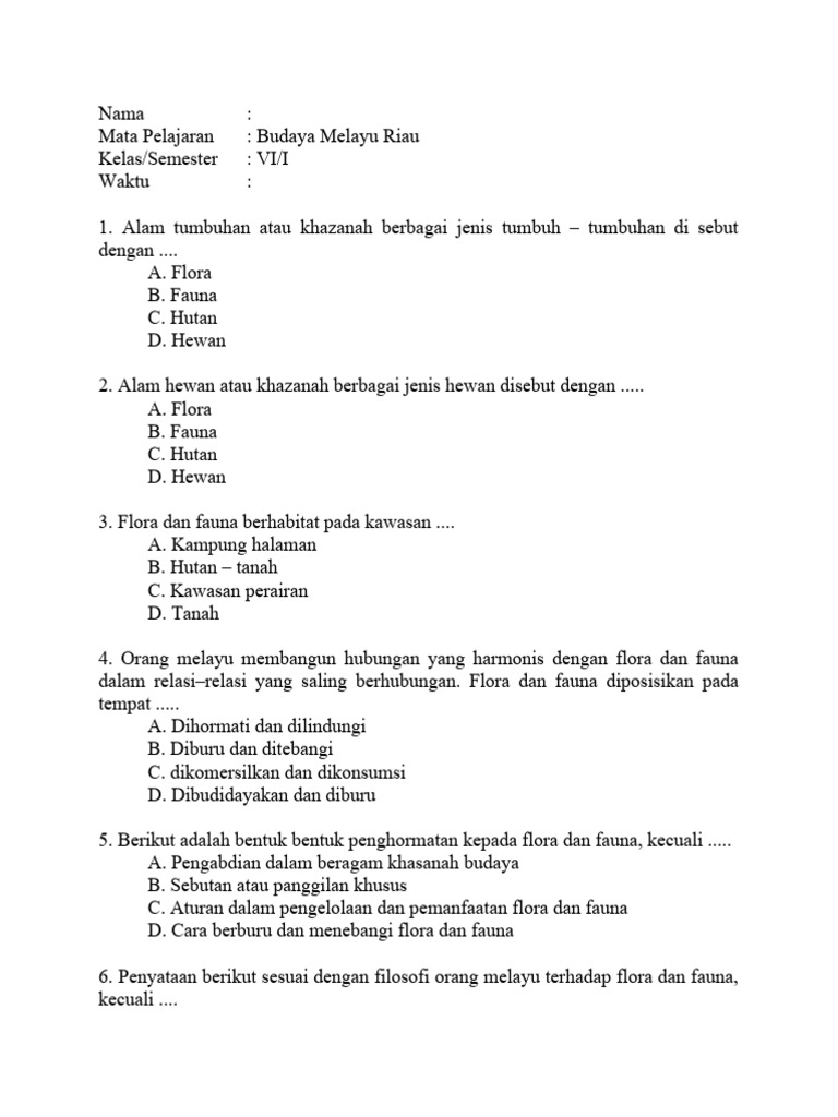 Penghormatan Flora dan Fauna Melayu Riau | PDF | Perjalanan | Sejarah