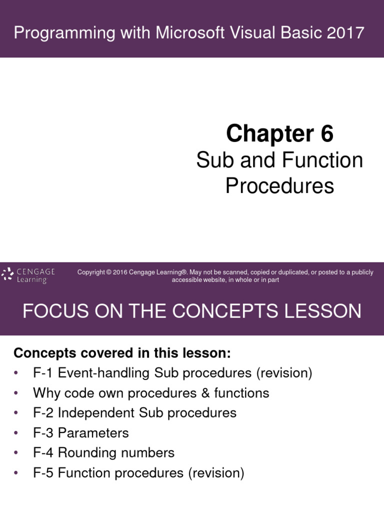 Zak - Ch06 Theory Procedures 1 | PDF | Parameter (Computer Programming) | Computer Programming
