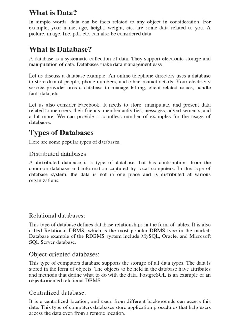 Basics of DB | Download Free PDF | Databases | Relational Database