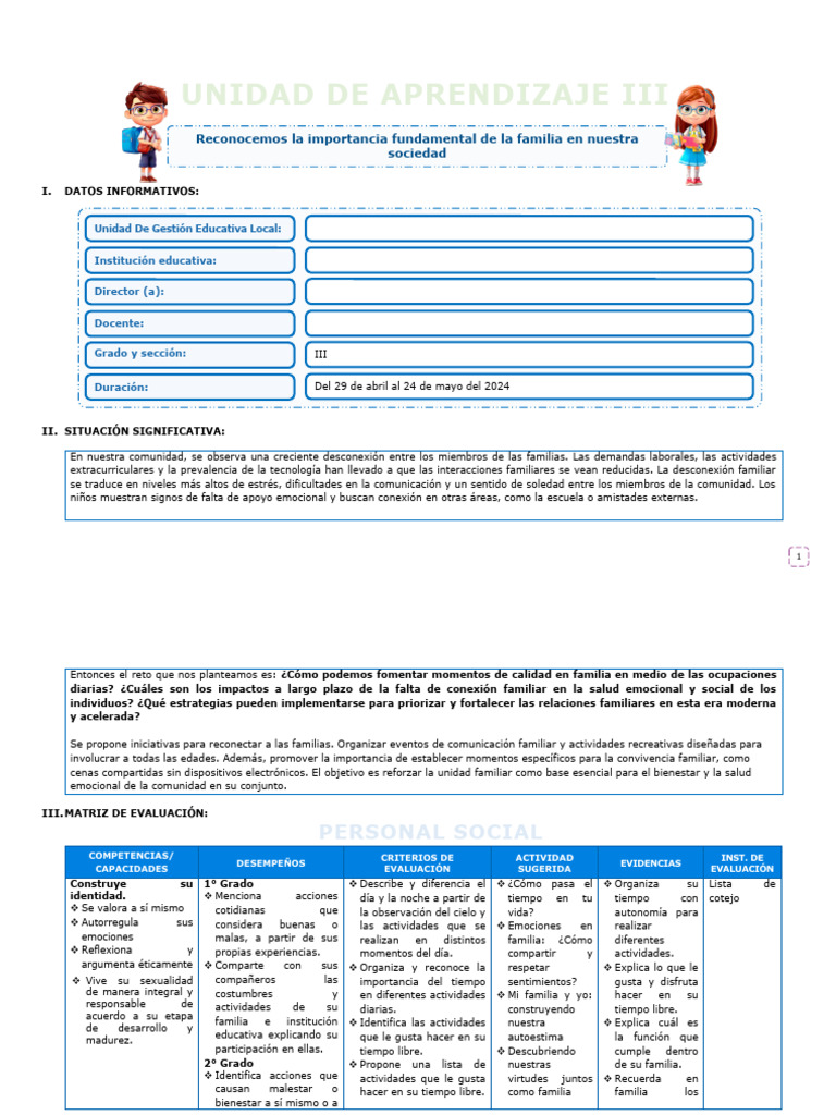 Unidad de Aprendizaje 3 - Iii | PDF | Geometría | Comunicación